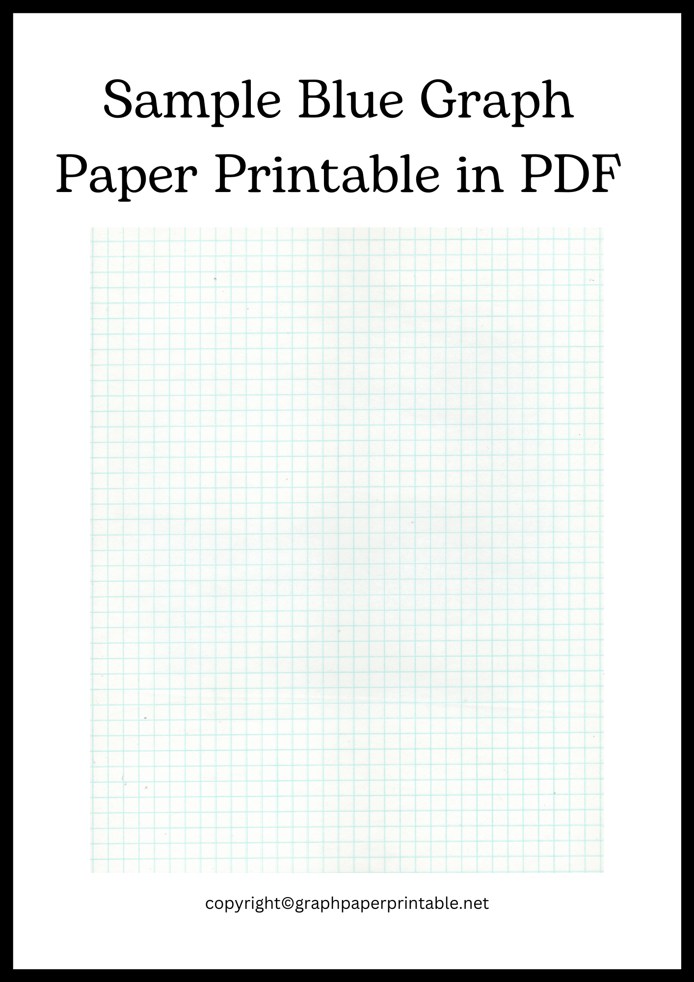 Blue Graph Paper A4 Size Printable Templates In Pdf